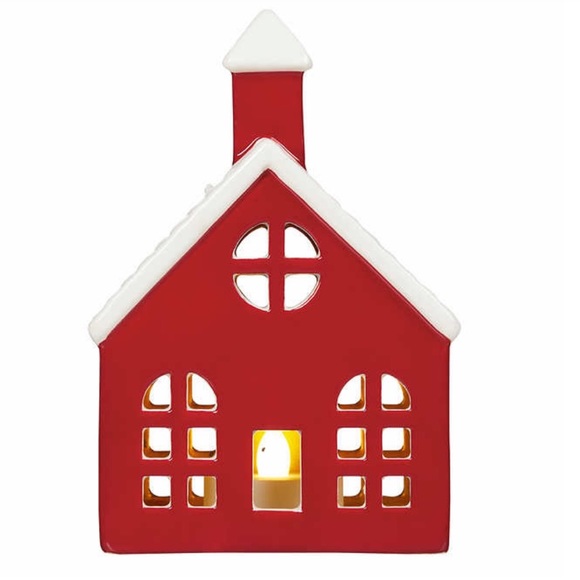 Holiday | Red Holiday Ceramic Village 5piece Houses Set | Poshmark